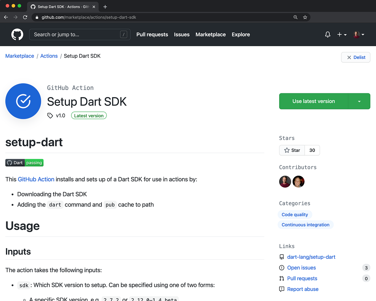 Announcing Dart support for GitHub Actions | by Michael Thomsen | Dart ...
