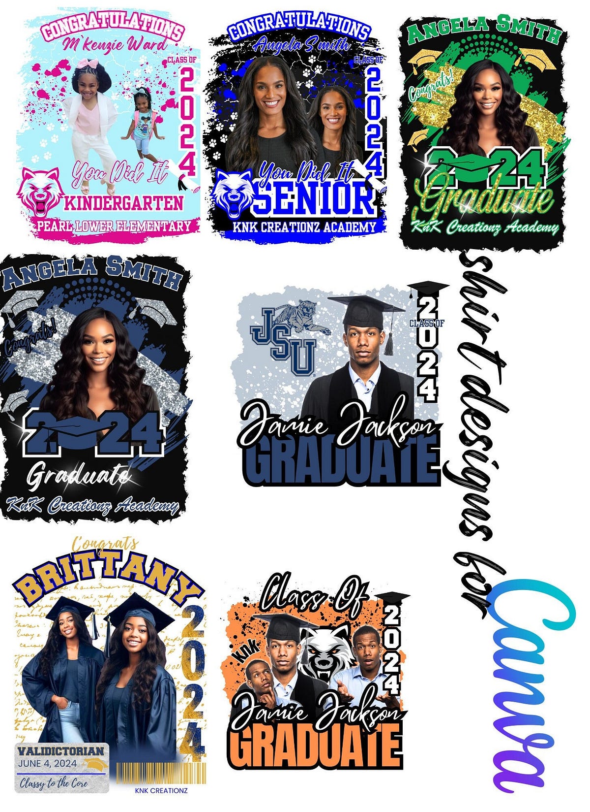 Free Grad shirt design templates (bundle) | by Darin Anderson | May ...