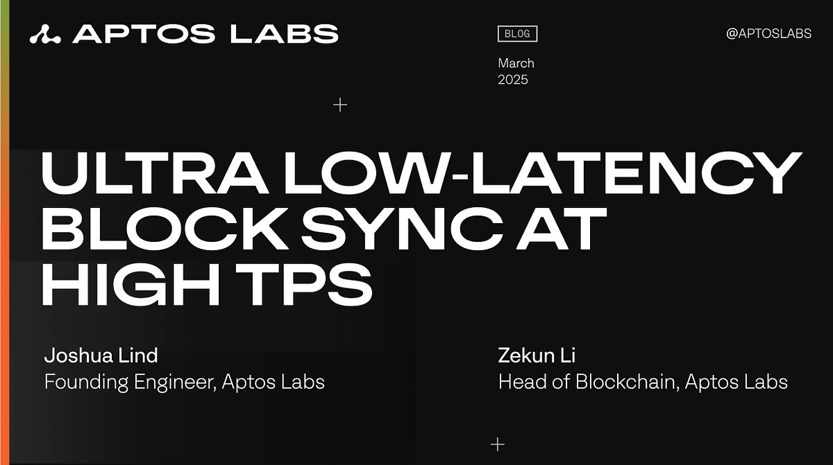 Ultra Low-Latency Block Synchronization at High TPS: Consensus Observer (AIP-93) | by Aptos Labs ...