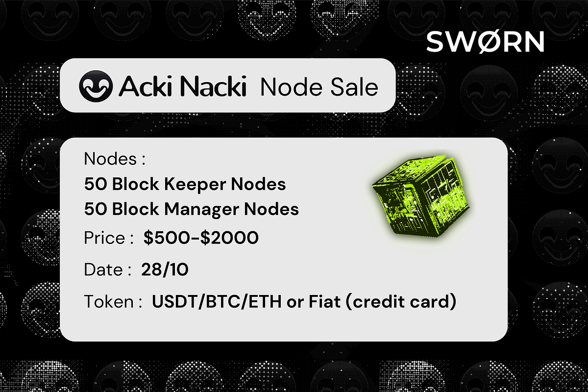 Swørn Lab Partners with Acki Nacki for Next-Gen Blockchain Node Sale | by Swørn Lab | Oct, 2024 ...