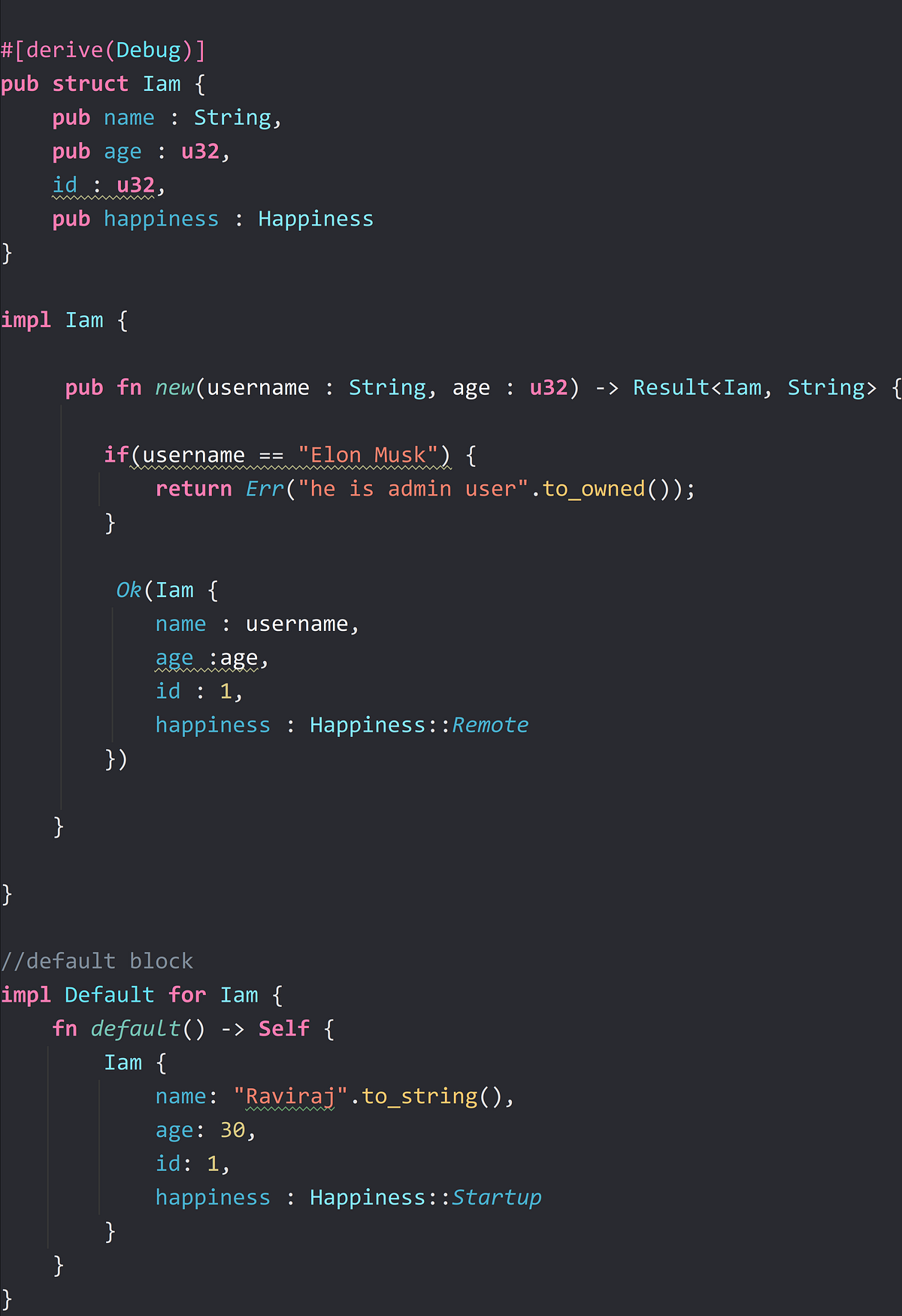Rusty Shorts — Instantiating a Struct in rust way | by Raviraj Darisi | Medium