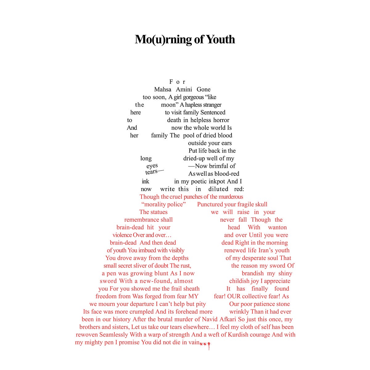 Mo(u)rning of Youth. My Debut Visual Poem | by Shahryar Eskandari ...