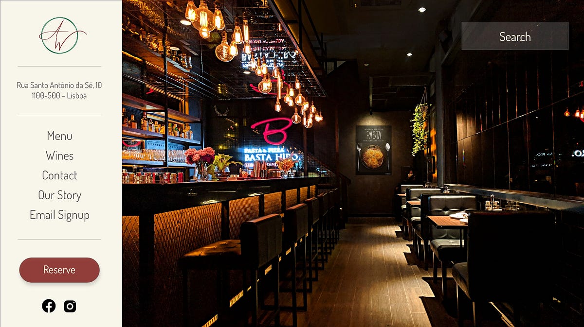 Antiga Wine: Ux/Ui Case Study. Personal Project: a Restaurant Website ...