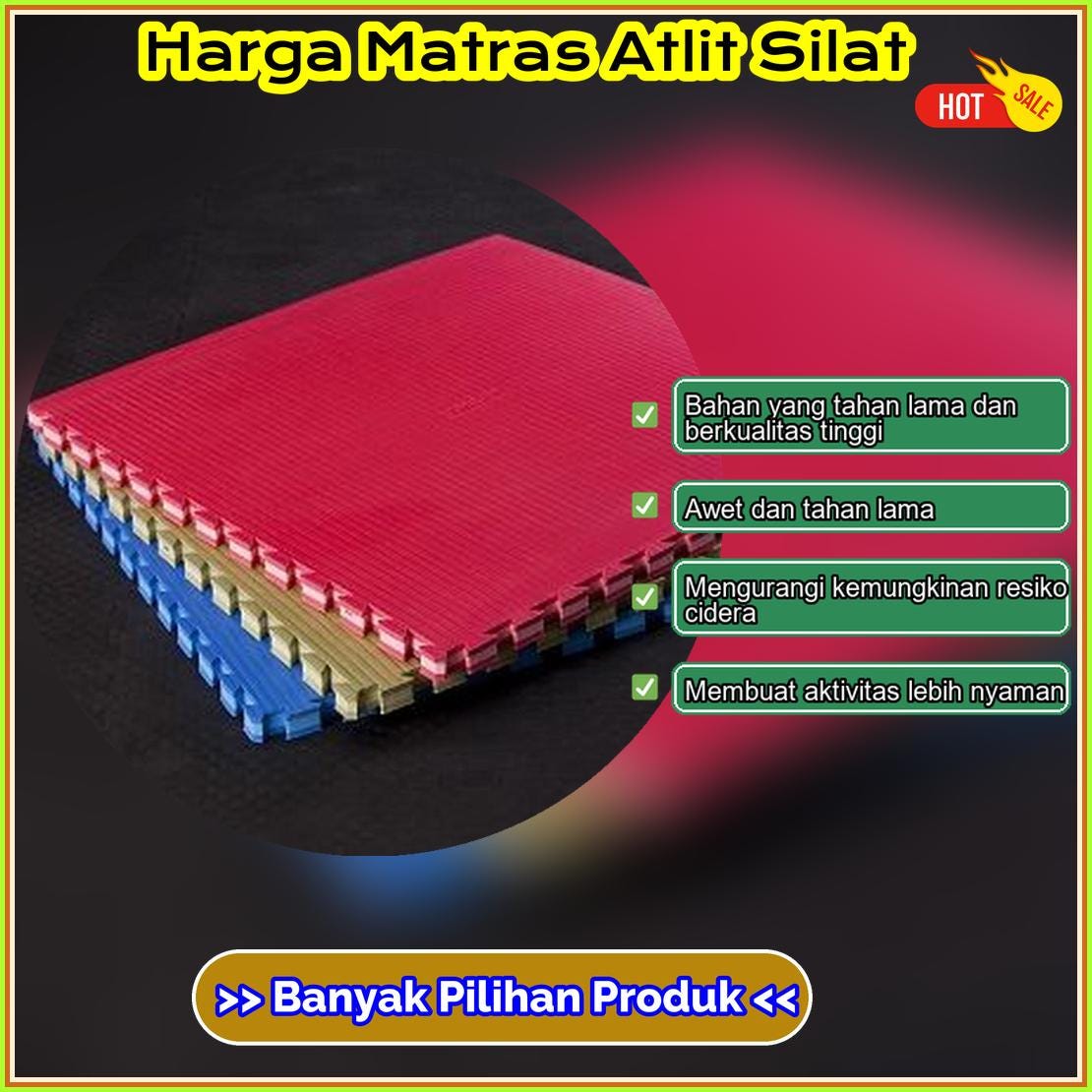 Harga Matras Atlit Silat - Matras Puzzle Tebal - Medium