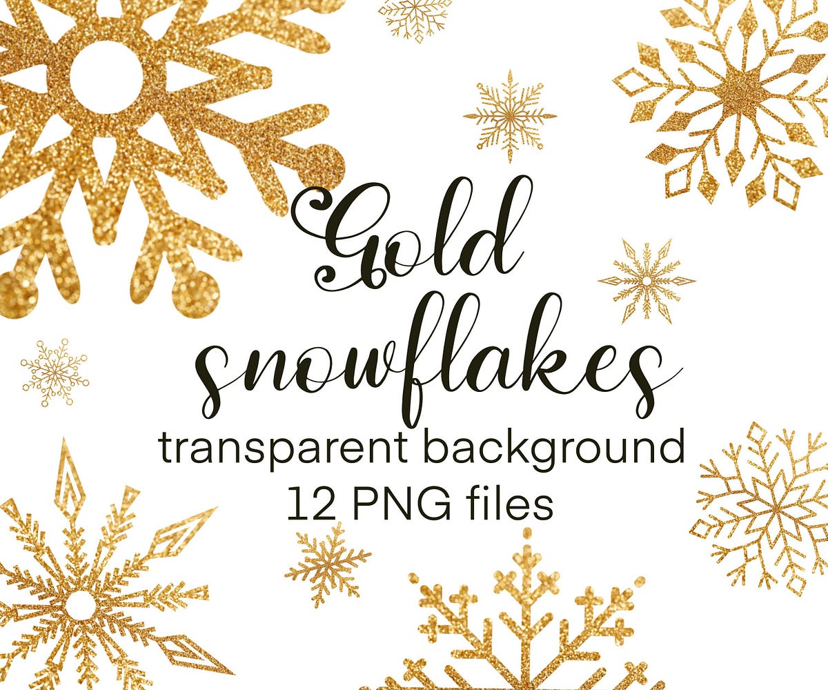 Gold snowflake PNG, Glitter snowflakes PNG, Snowflake clipart, Frozen ...