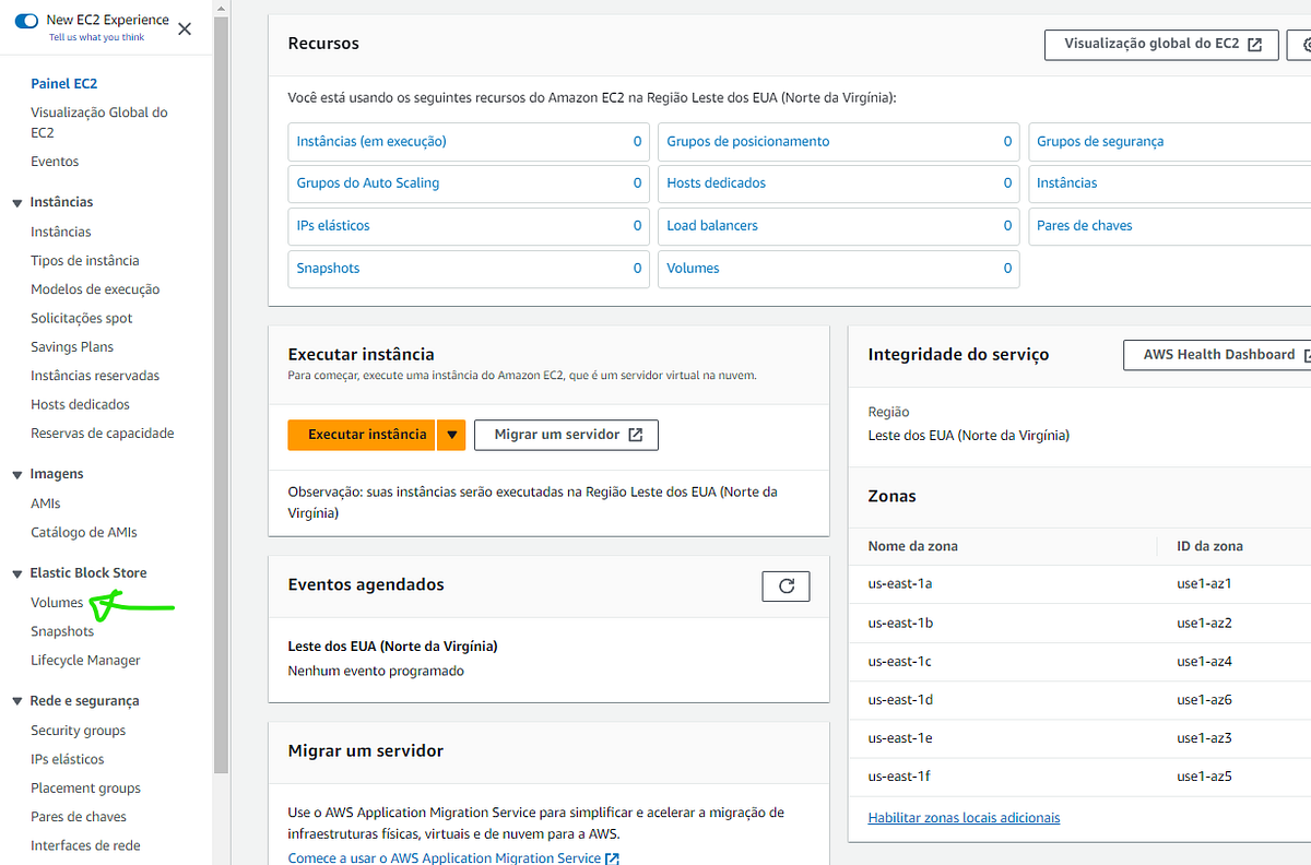 Amazon EBS — Criando um volume EBS e Adicionando EBS extra a uma EC2. | by João Victor | Medium