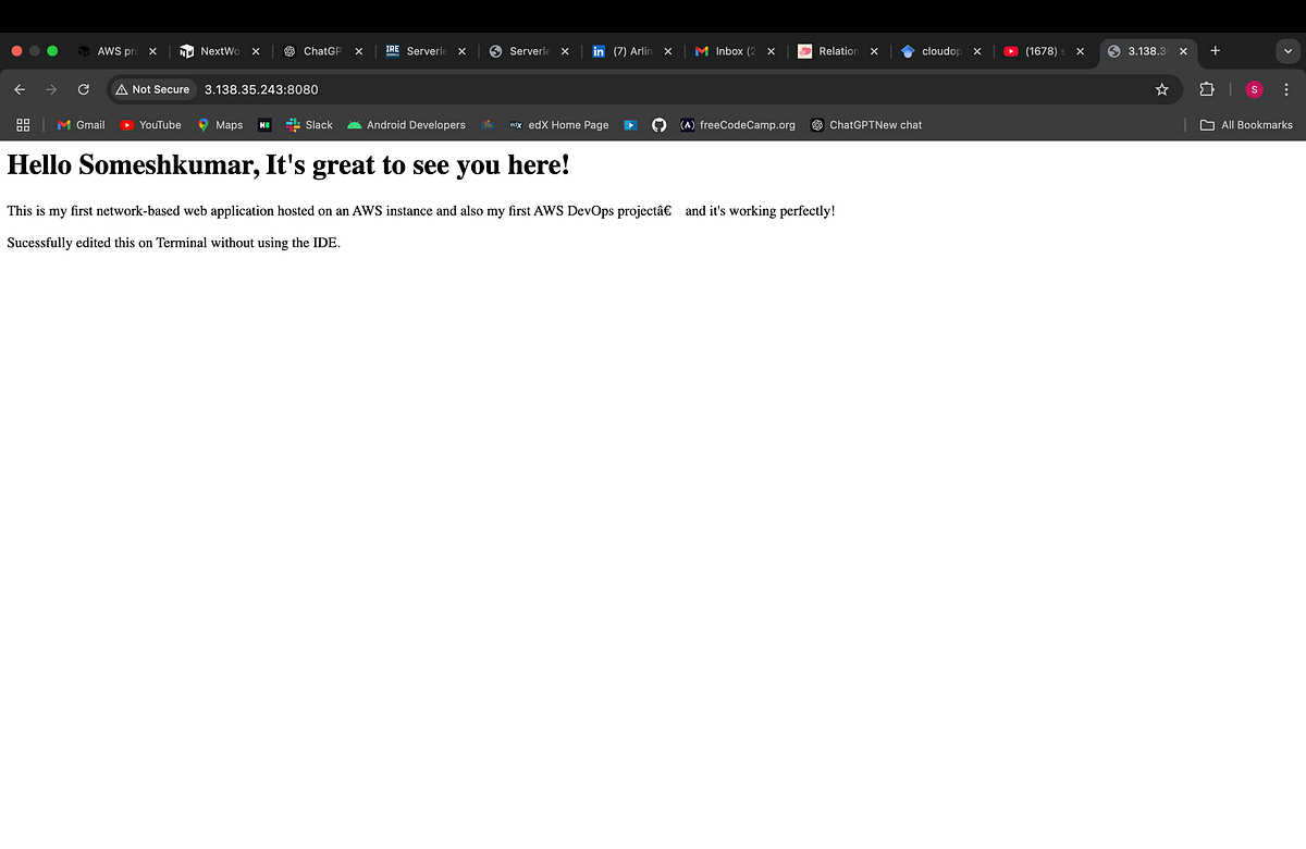 Setting Up A Web Application On Aws My First Aws Devops Project By 5173