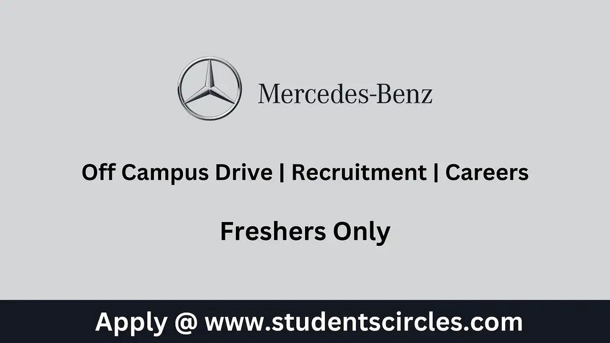 Mercedes Benz Recruitment 2023 | Fresher | Direct Link | by V G Selvam ...