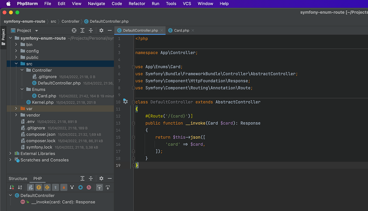 Symfony 6.1, routing and PHP 8.1 Enums | by coding010 | Medium