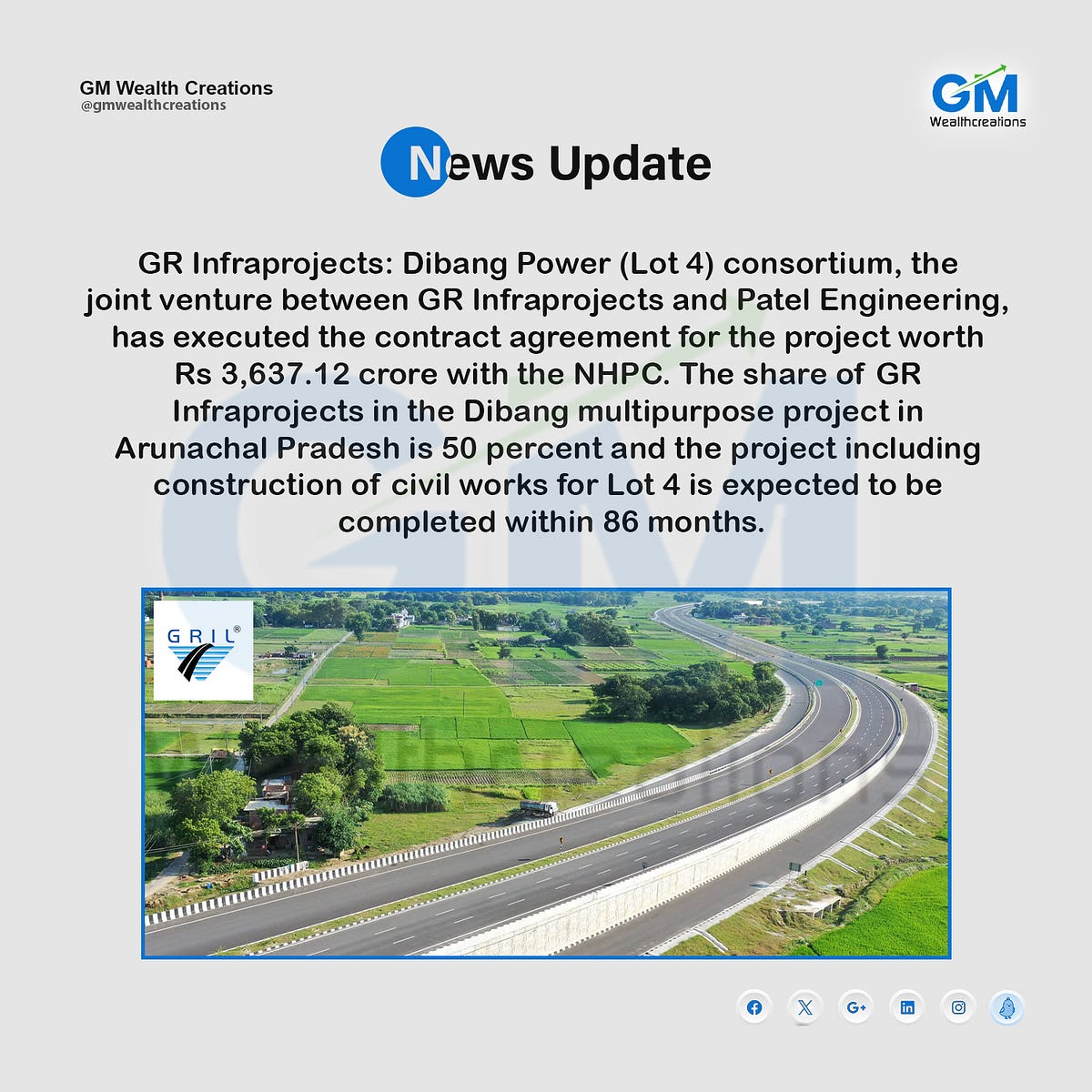 GR Infraprojects - GM Wealth Creations - Medium