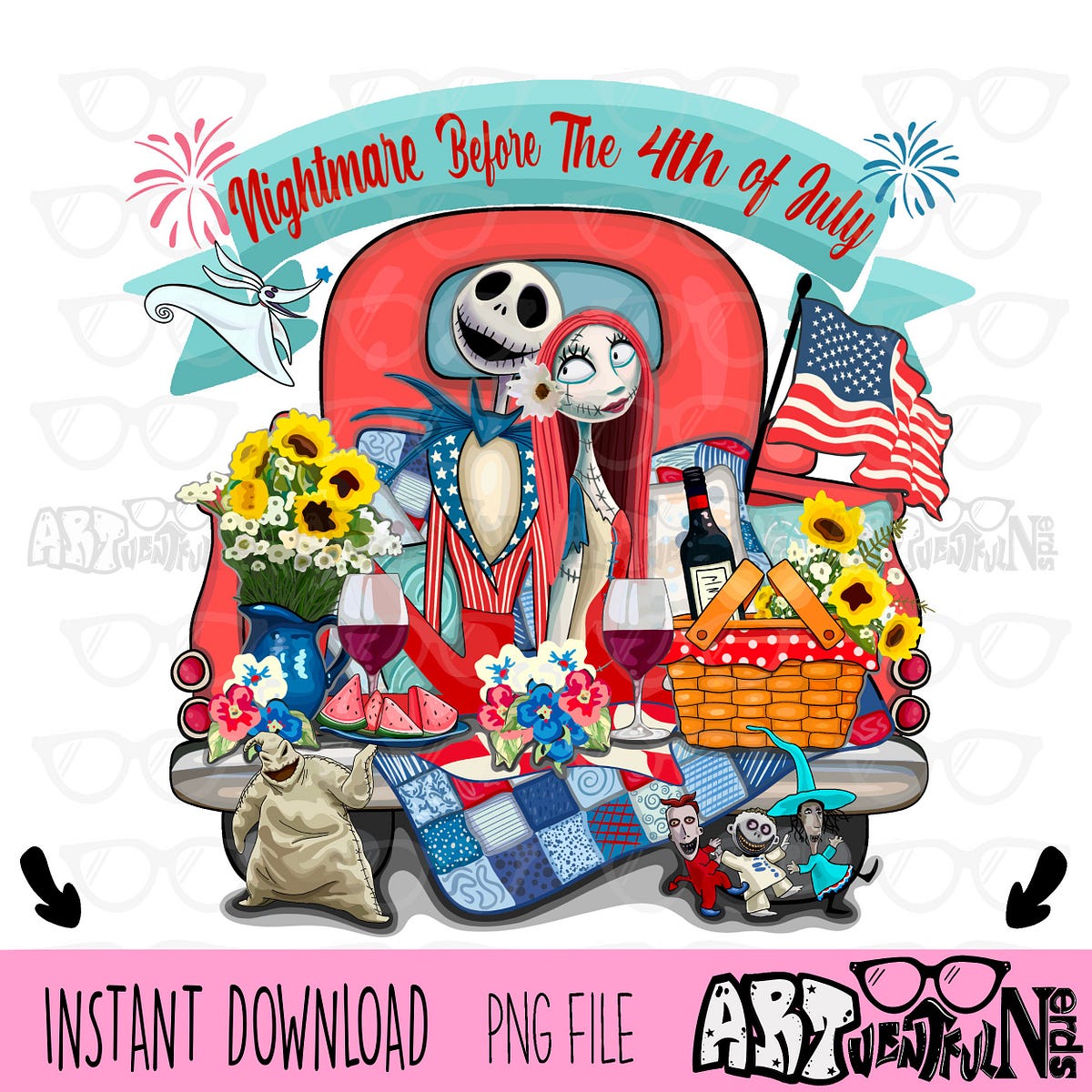 4 Files Nightmare Before The 4th Of July DIGITAL DOWNLOAD sublimation ...