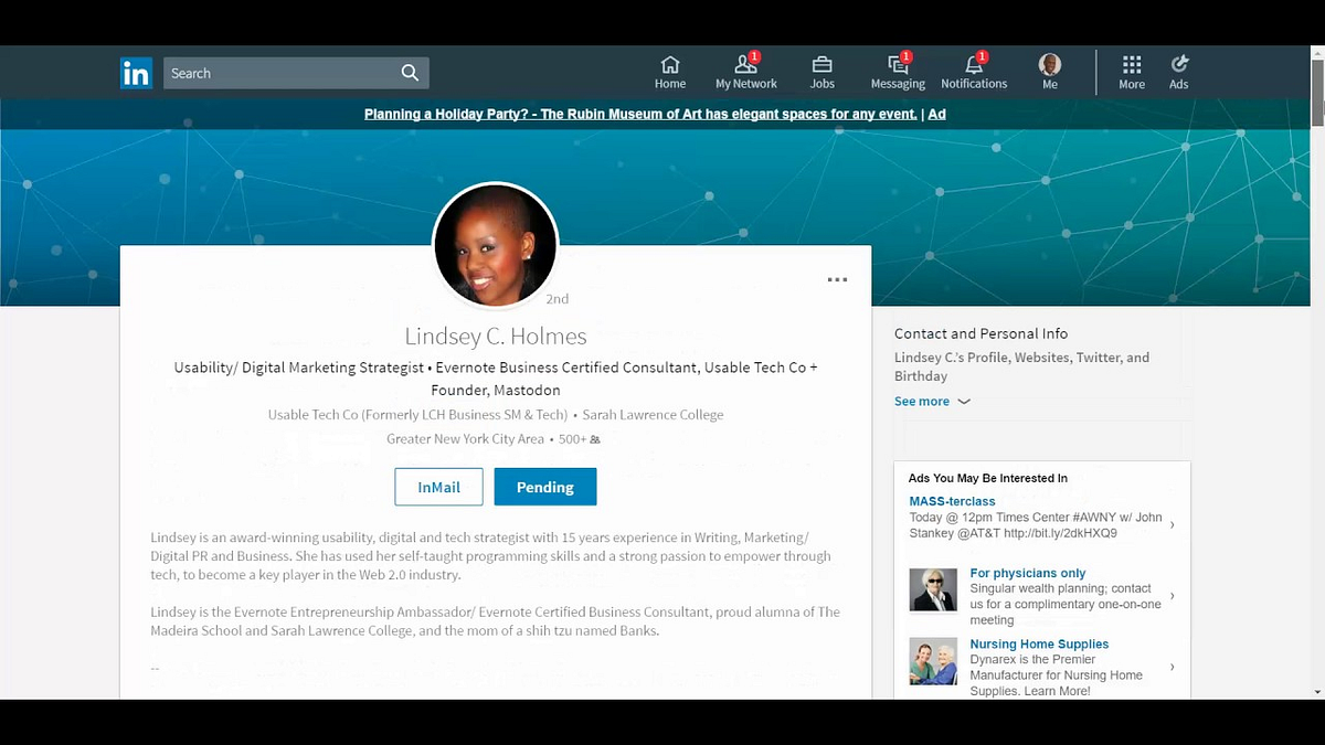 Usability, Accessibility, and Ethics of LinkedIn | by Maren Lane | Medium