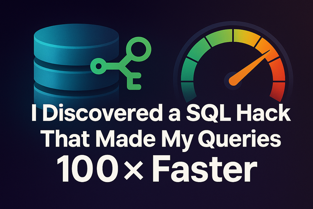 I Discovered a SQL Hack That Made My Queries 100× Faster | by Pudari ...