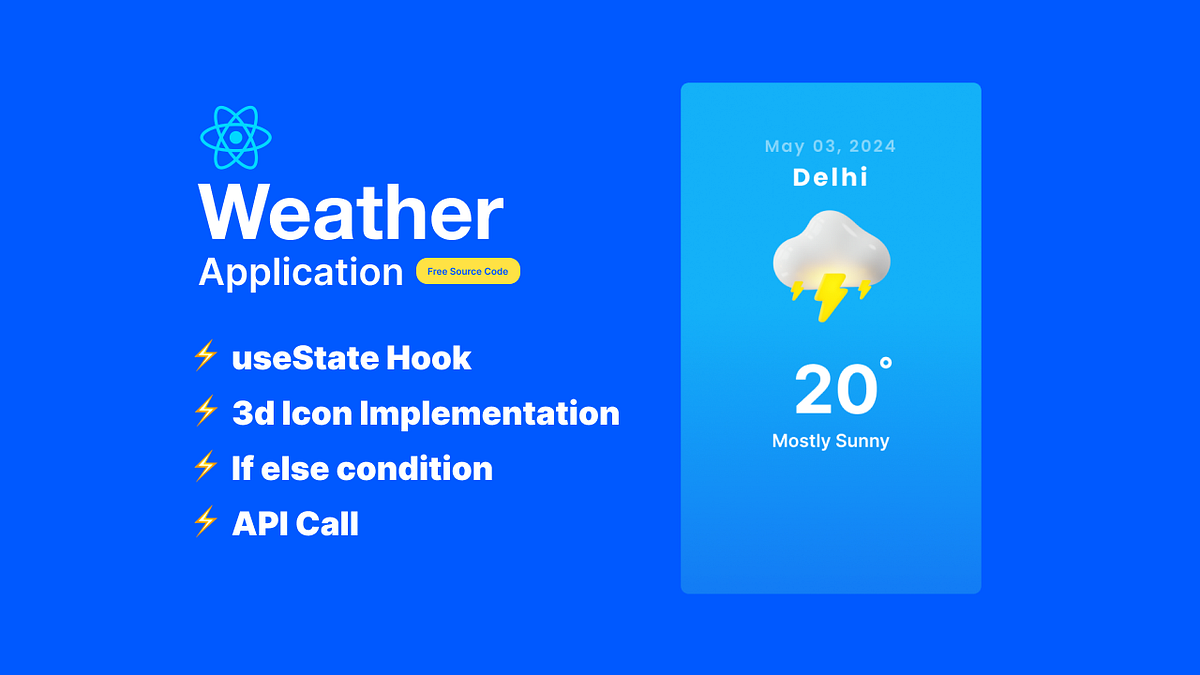 Weather Application using ReactJS | by ziontutorial | Medium
