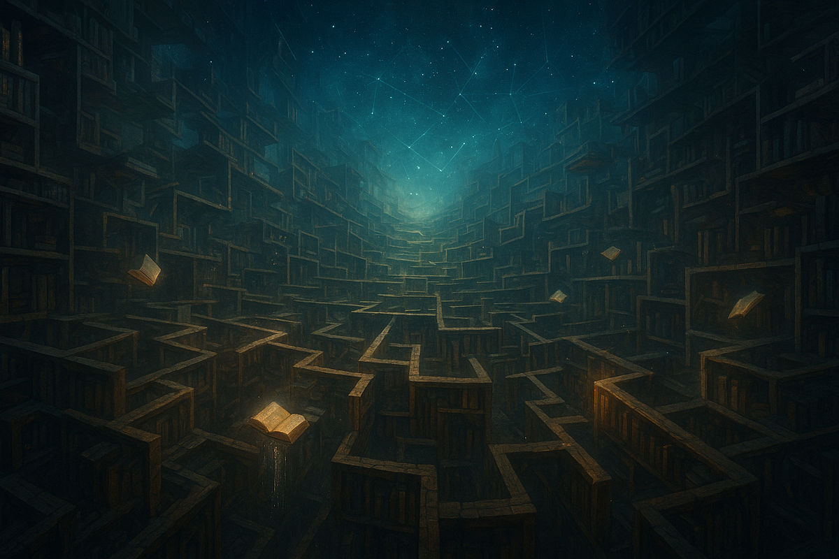 The AI Library of Babel: Navigating Infinity in LLMs and Cognition | by Suleman Bazai | Sep ...