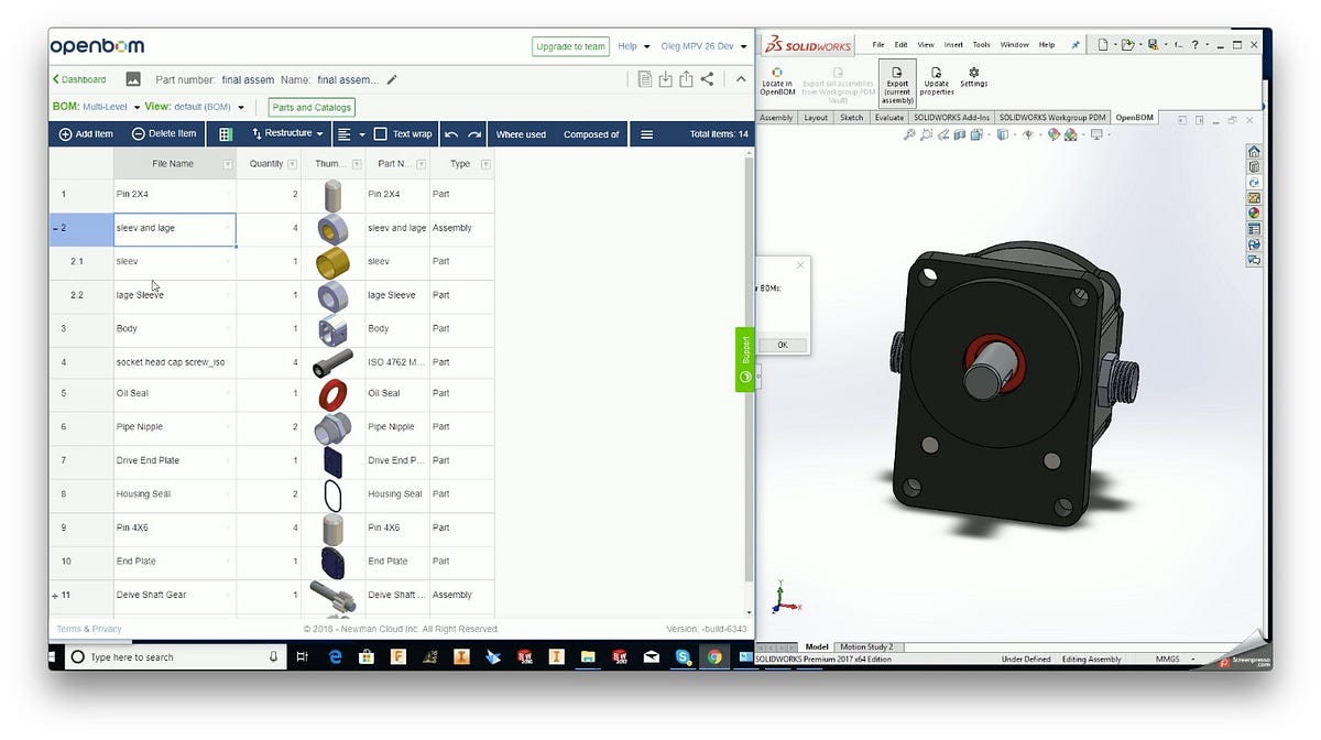 OpenBOM for Solidworks users — improve engineering communication and ...