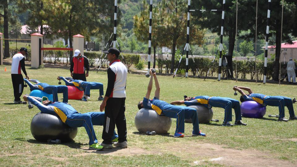 The Pakistan cricket team participates in Army fitness camp at Kakul ...