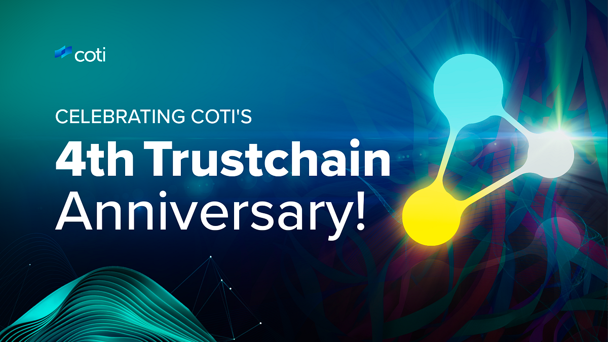 It’s Our Birthday! Celebrate Trustchain’s 4th Anniversary With Us! | by COTI | COTI | Medium