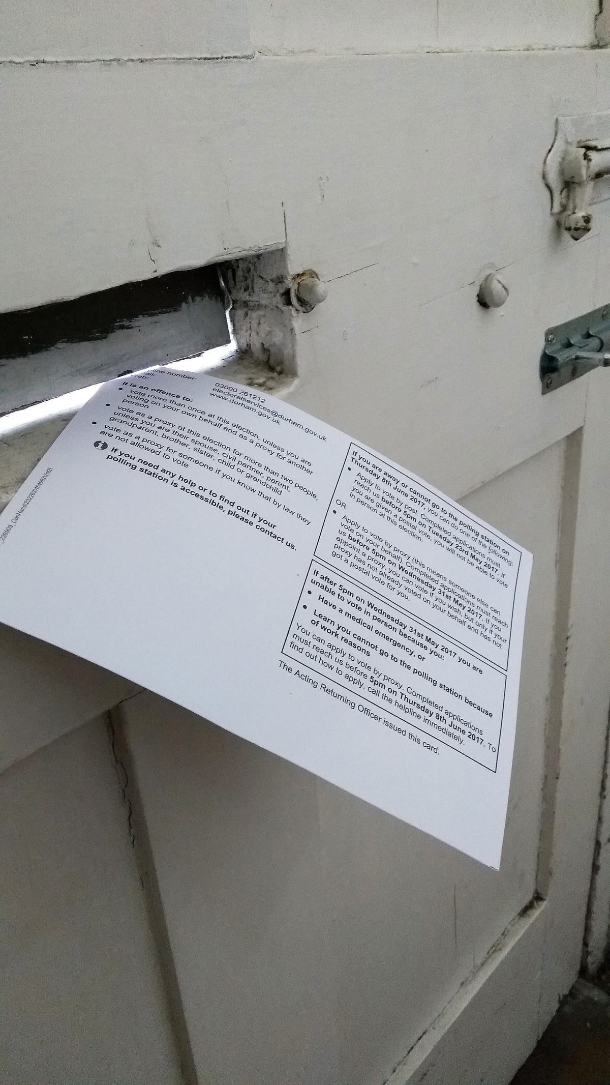#84: The Polling Card. A piece of card will decide the fate of… | by ...