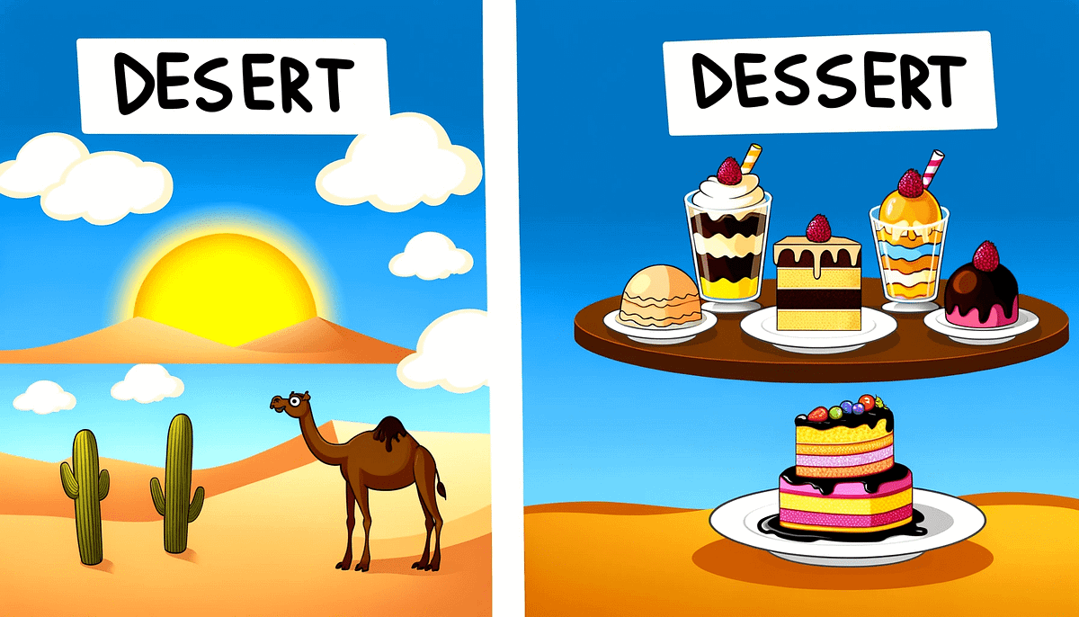 Editly Etymology: Desert vs Dessert | Medium