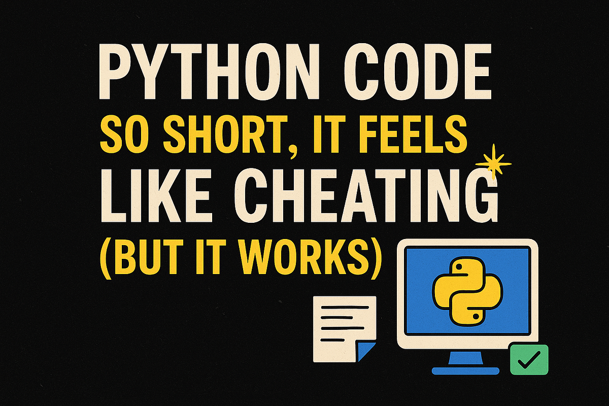 Python Code So Short, It Feels Like Cheating (But It Works) | by Dr Abdullah Azhar | Stackademic