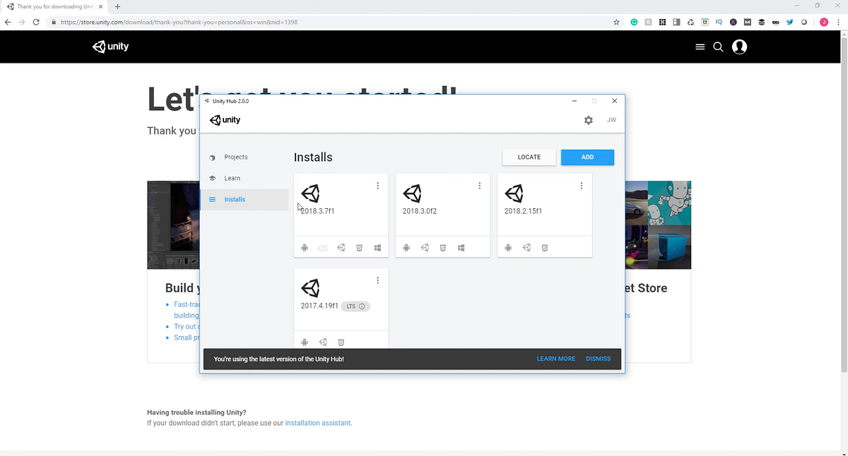 Installing Unity & Getting Started with Game Development- Day 1 | by KW Development LLC | Medium