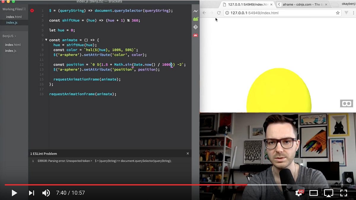Easy WebVR with A-Frame. With Mozilla’s free framework A-Frame… | by Benji Kay | Benji JS | Medium