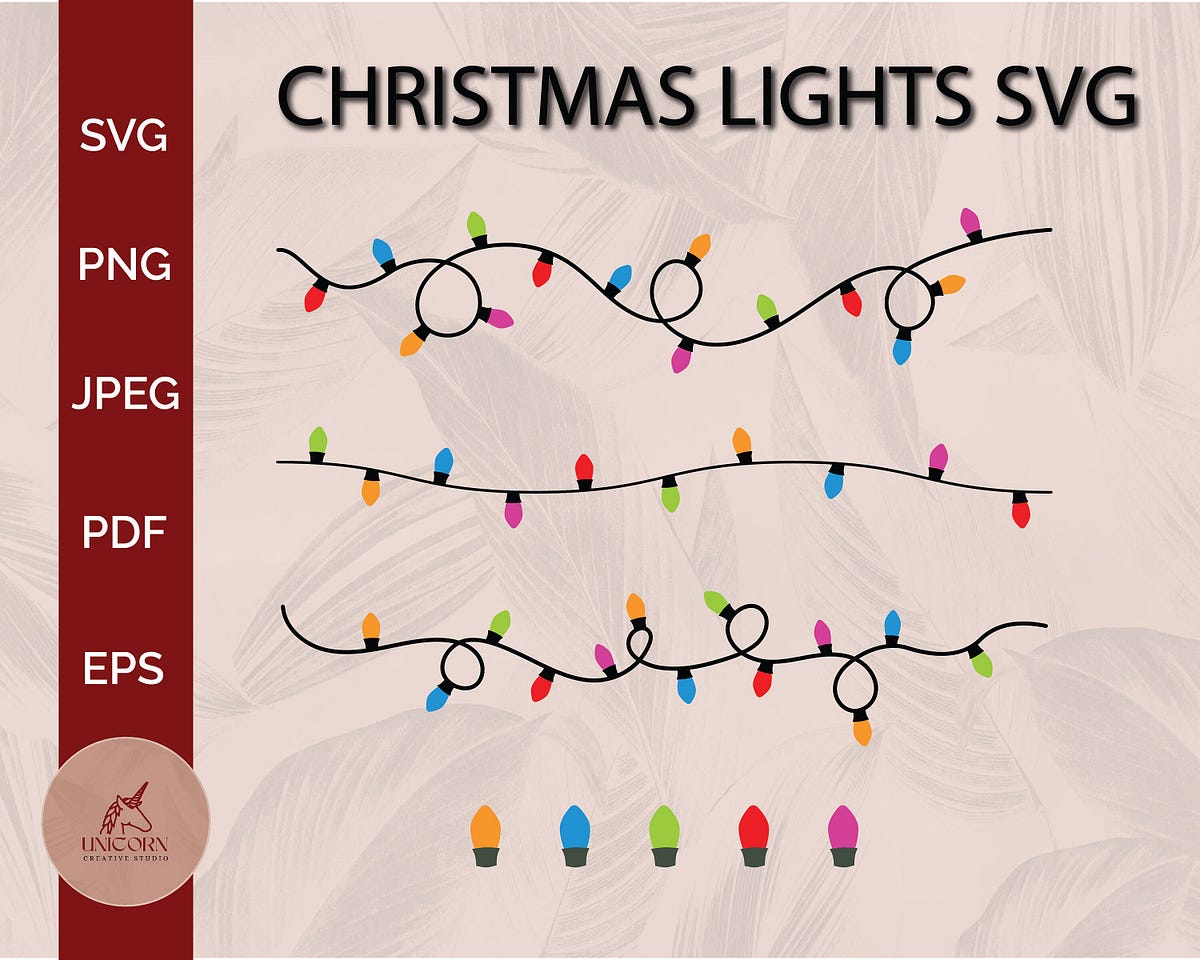 Christmas Lights Svg | Christmas Light Svg | String Lights Svg ...