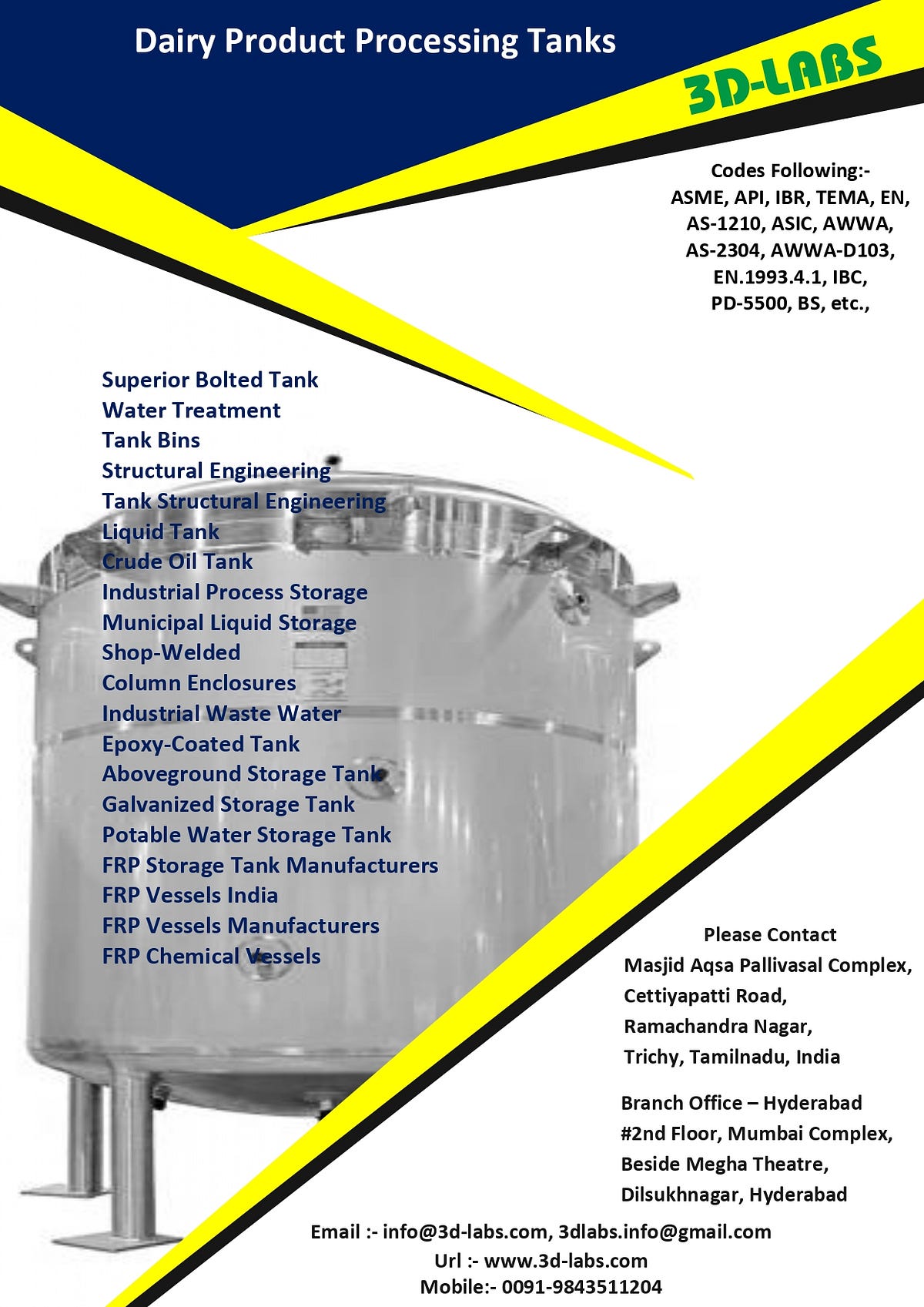 Dairy Product Processing Tanks - Design manager - Medium