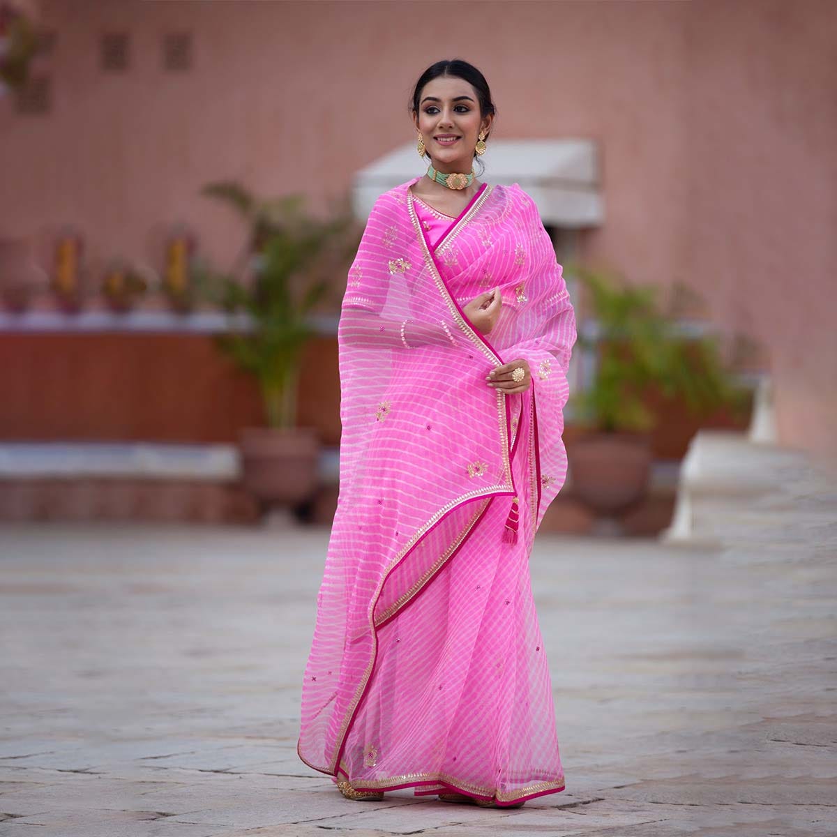 Pure Chiffon Leheriya & Mothra Sarees Collection — Zarijaipur - Zari ...