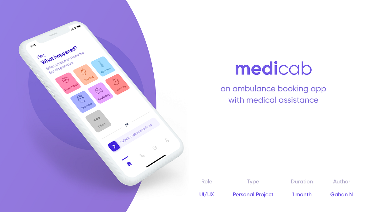 Booking Ambulance is Just a Swipe Away: UI/UX Case Study | UX Planet