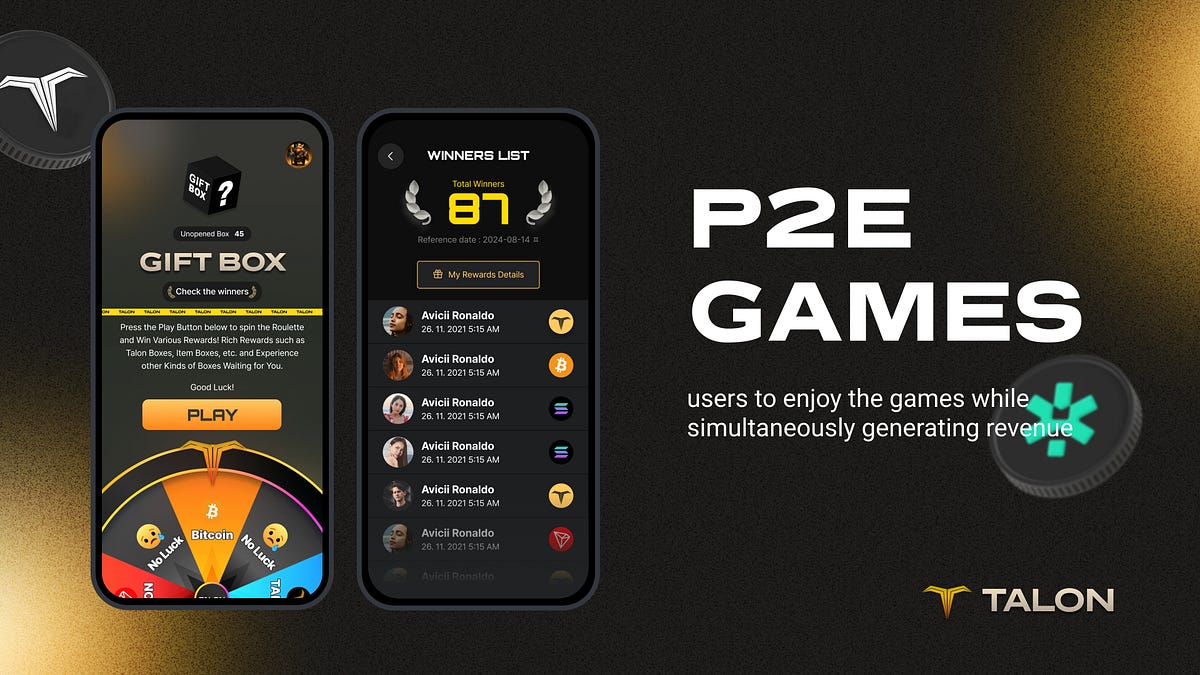TALON P2E GAMES. TALON P2E(Play to Earn) is a concept… | by TALON | Medium
