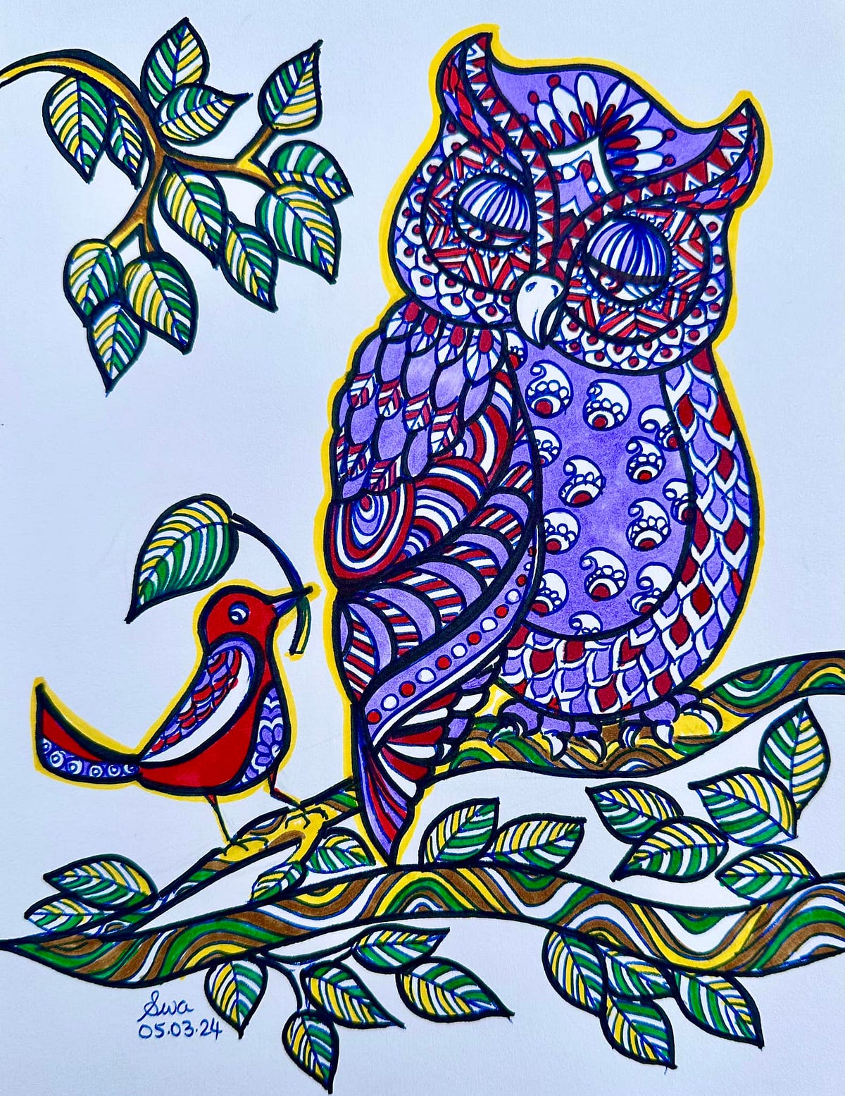 The Wise Old Owl. My art muse | by Swaroopa Gadgil | Catharsis ...