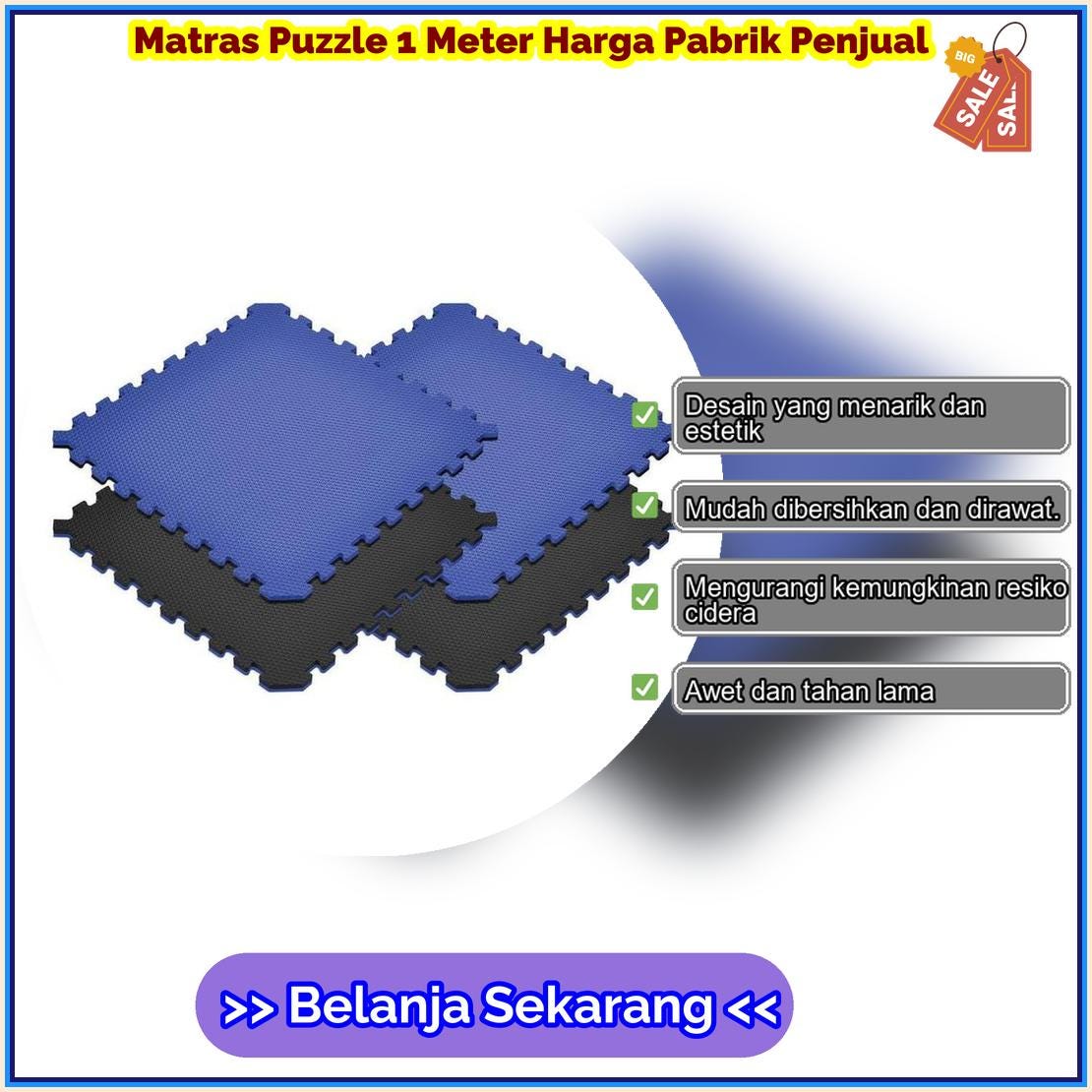 Matras Puzzle 1 Meter Harga Pabrik Penjual - Eva Mat Tebal - Medium