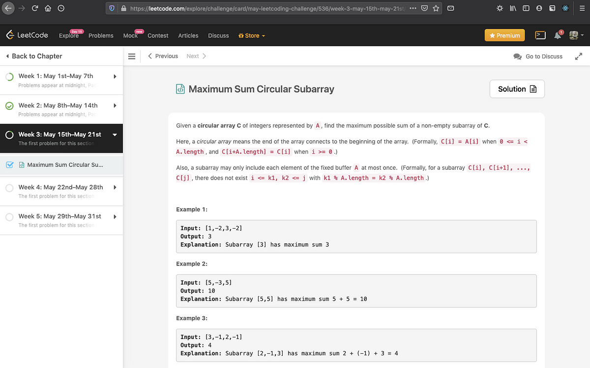 Teaching To Learn Maximum Sum Circular Subarray By Shane Quick Medium 8389