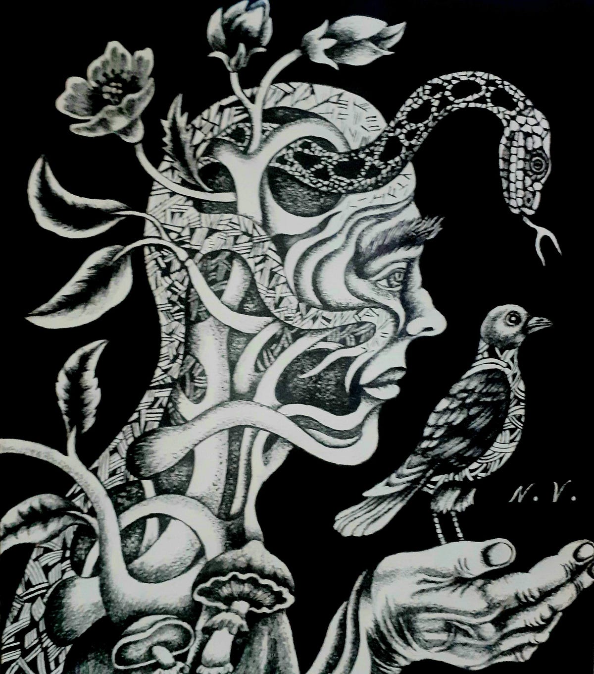 Analysis of my drawing by GPT VISION artificial intelligence | by Nina ...