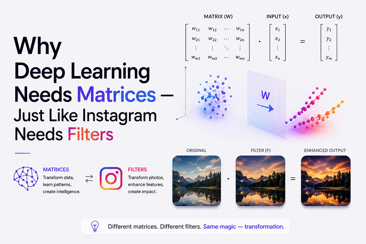 Why Deep Learning Needs Matrices — Just Like Instagram Needs Filters ...