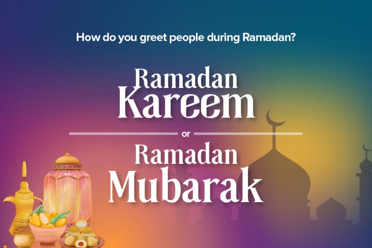 RAMADAN MUBARAK OR RAMADAN KAREEM: WHICH IS THE MORE ACCURATE GREETING? As Muslims, we often ...
