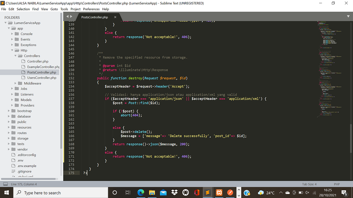 PHP Lumen Response API - Alsanabila - Medium