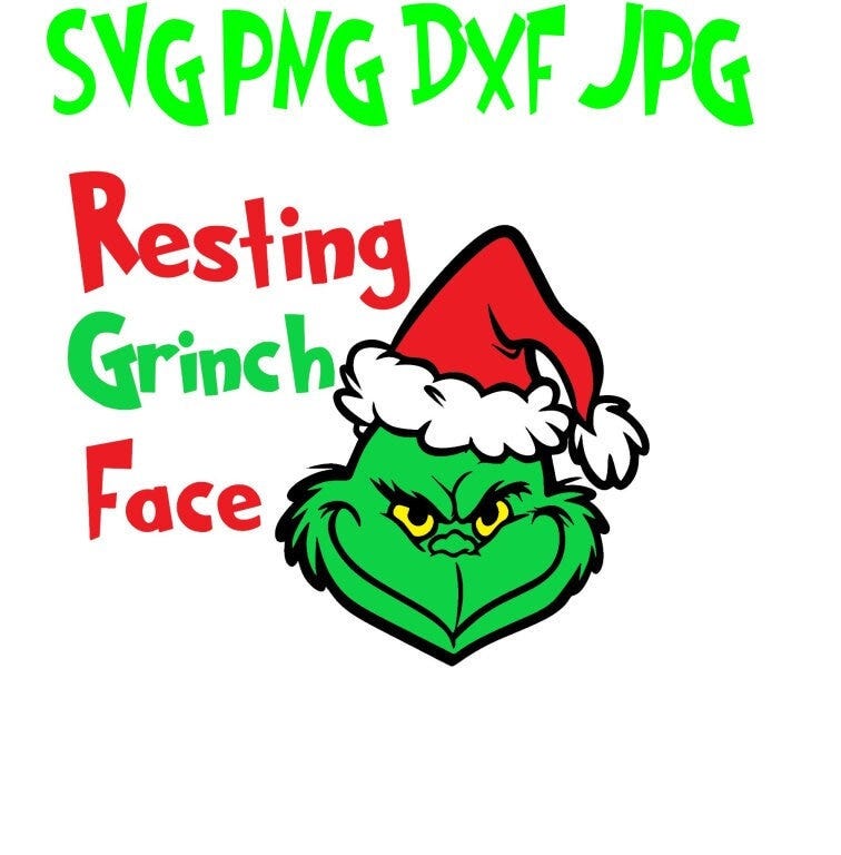 Resting Grump face SVG, Grump Christmas svg, Grump svg files for cricut ...