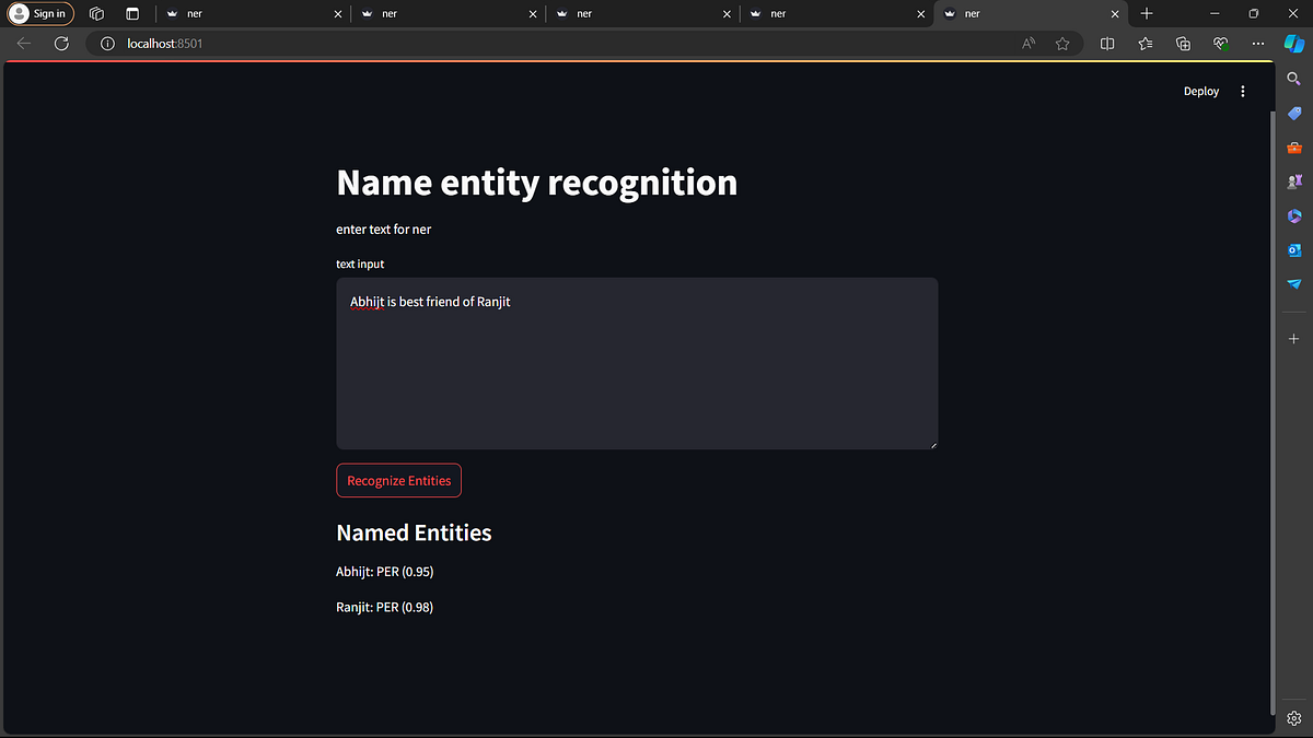 Name entity recognition - Ojaslanjekar - Medium