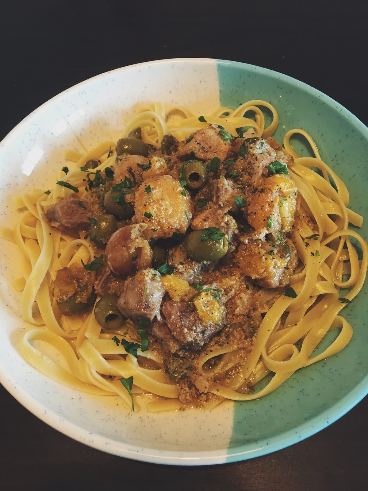 One-pot Pork with Apricot, Olives and Capers | by Michael Toa | Michael Toa