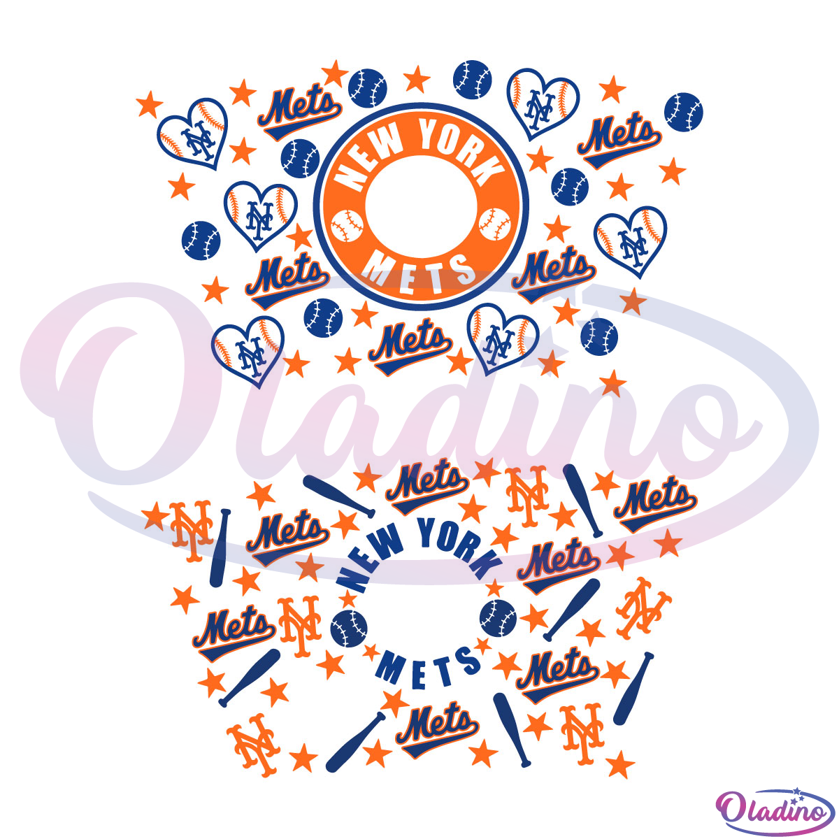 Full Wrap Starbucks New York Mets Cold Cup Bundle SVG Digital File ...