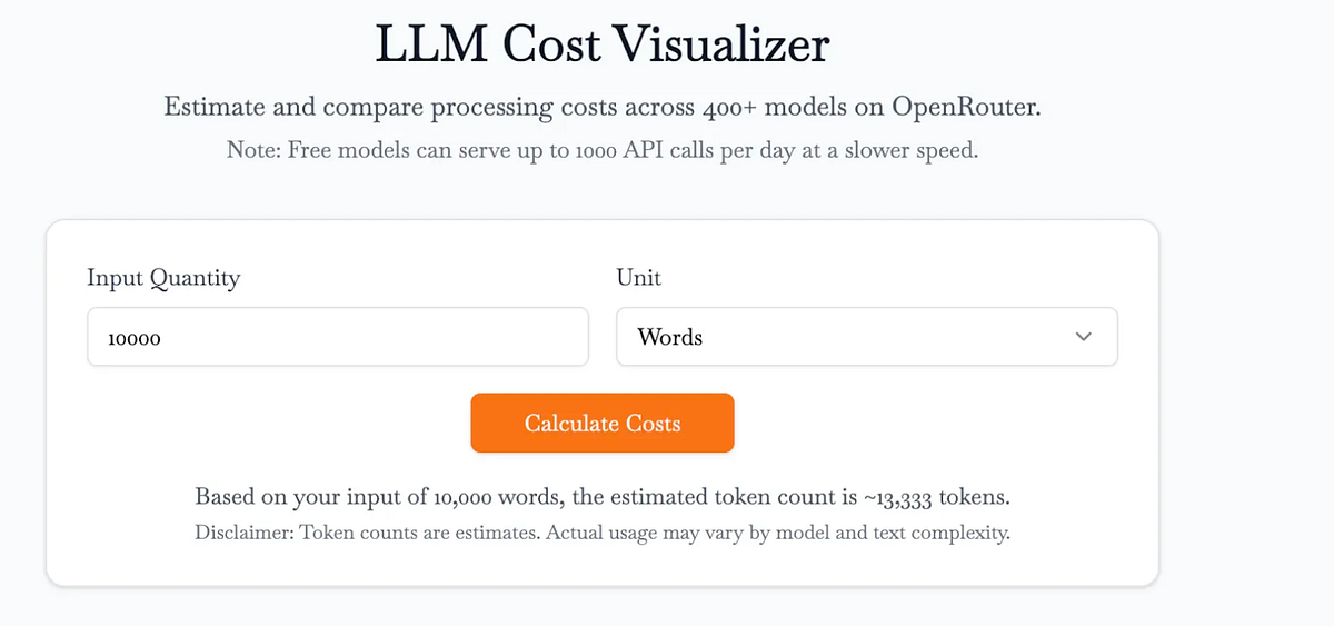 A Simple LLM Cost Estimator for Clearer Client Billing | by ari nakos ...