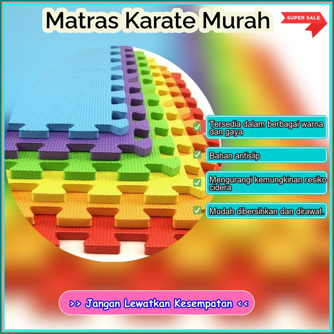 Matras Karate Murah - Matras Gulat - Medium