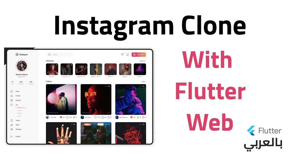 Created Instagram Web Clone With Flutter Web Application With Flutter 9219