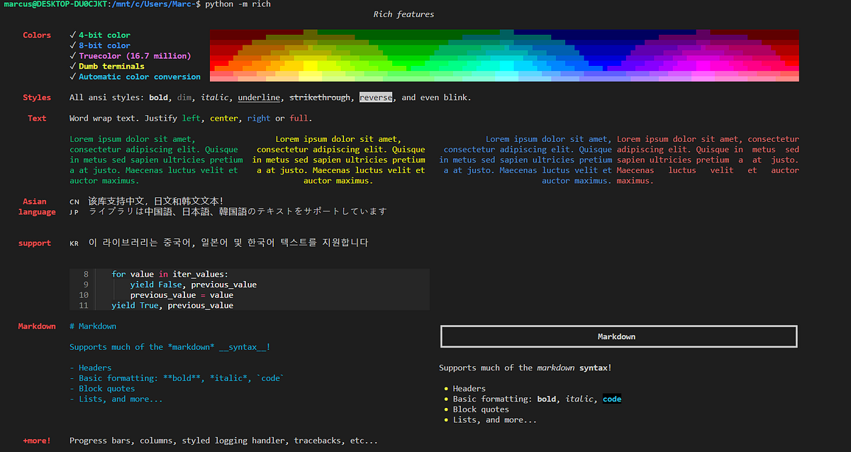 Using Rich Library for CLI Applications | by Marcus Miller | Medium