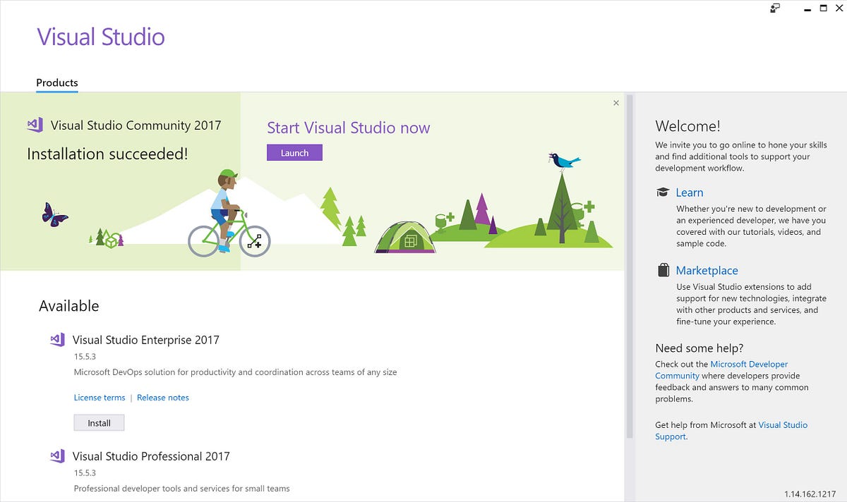การติดตั้ง Microsoft Visual Studio Community 2017 และทดสอบสร้าง Project | by Jedsada Saengow ...