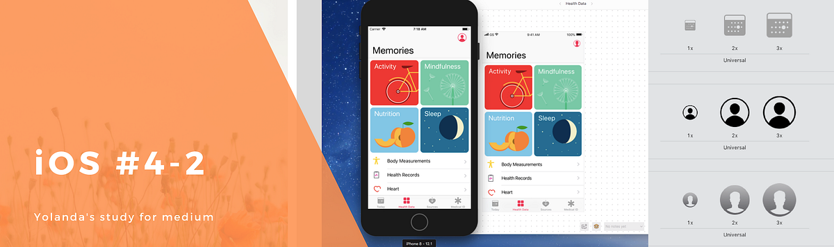 [study #4-2] 搭配 sketch & zeplin 製作 iOS 的健康 App 和 App Store 畫面 | by Yolanda H. | 彼得潘的 Swift iOS ...